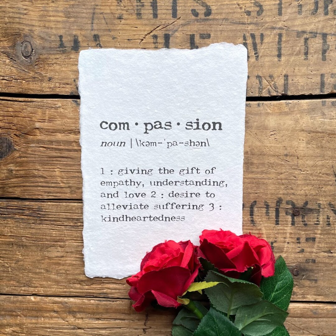 Compassion Definition Print in Typewriter Font on 5x7, 8x10, 11x14 ...