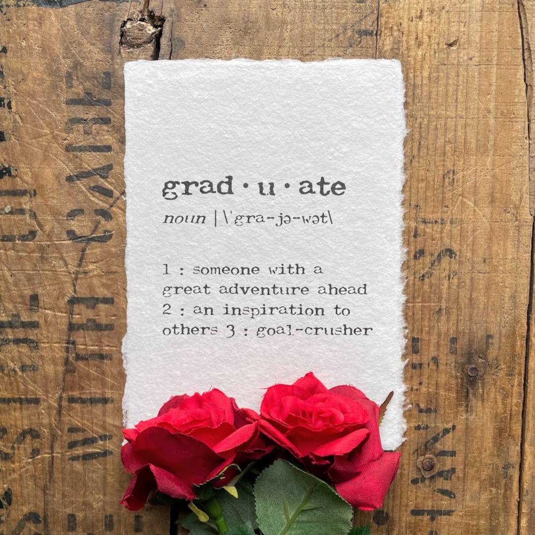 Graduate Definition Print in Typewriter Font on 5x7, 8x10, 11x14 ...