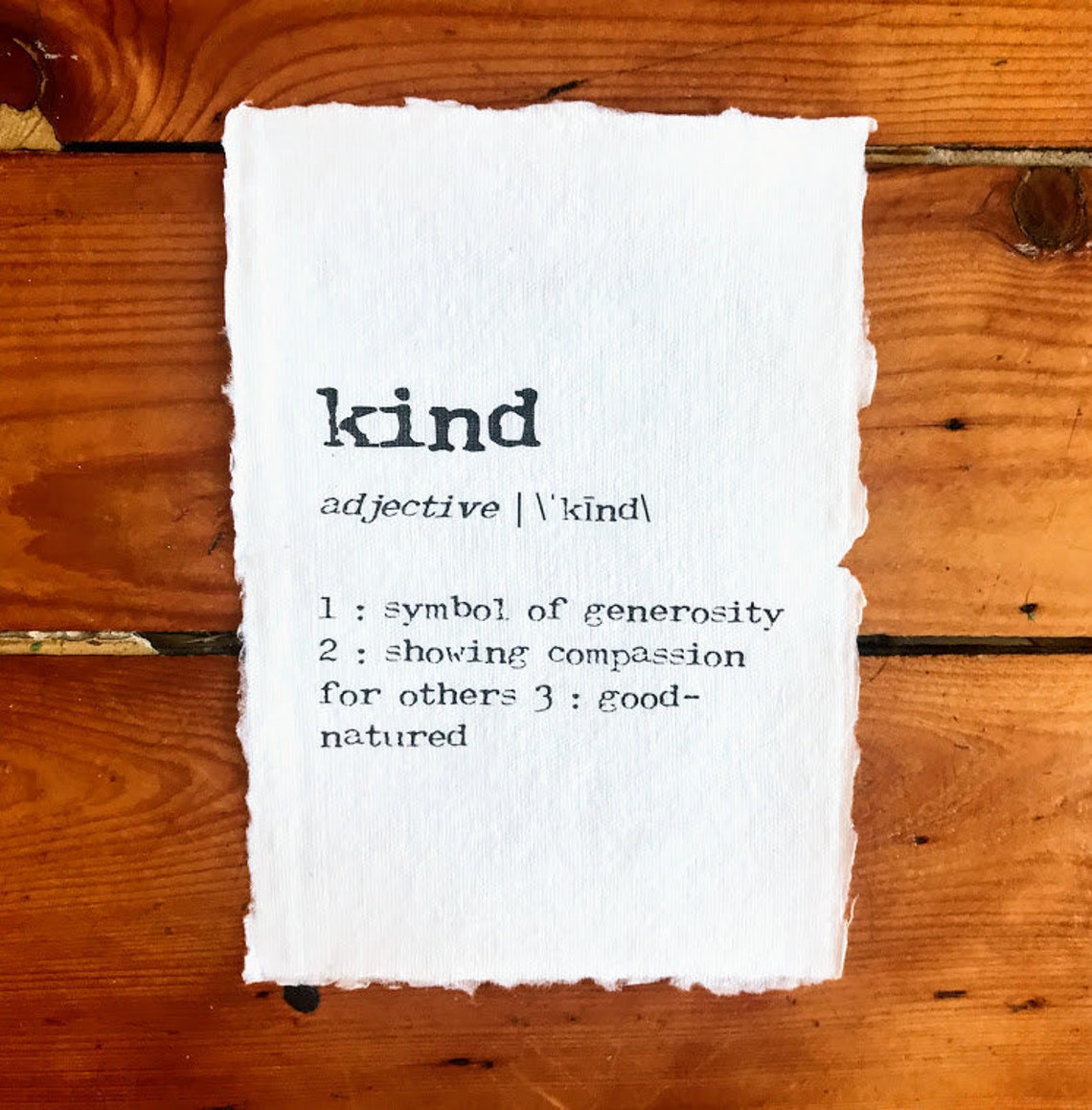 Kind Definition Print in Typewriter Font on 5x7 or 8x10 | Etsy