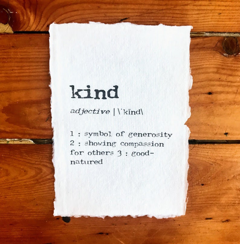 Kind Definition Print In Typewriter Font On 5x7 Or 8x10 Etsy kind-definition-print-in-typewriter-font-on-5x7-or-8x10-etsy
