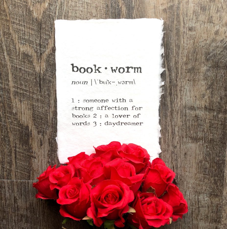 Bookworm Definition Print in Typewriter Font on 5x7 or 8x10 | Etsy