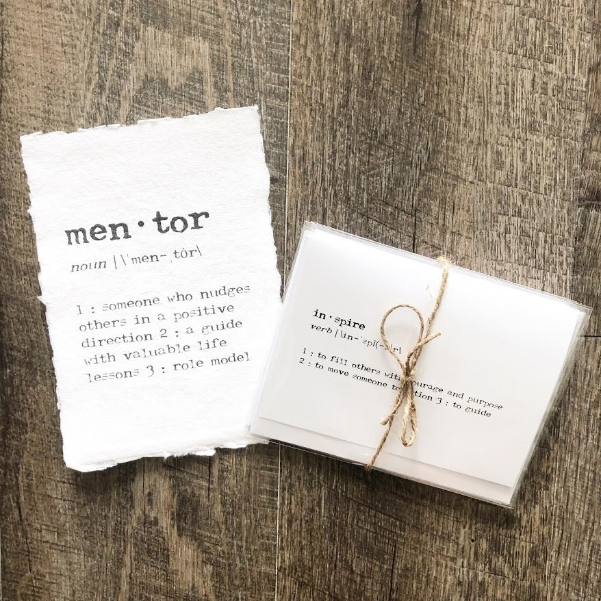 Mentor definition print in typewriter font on 5x7 or 8x10 | Etsy