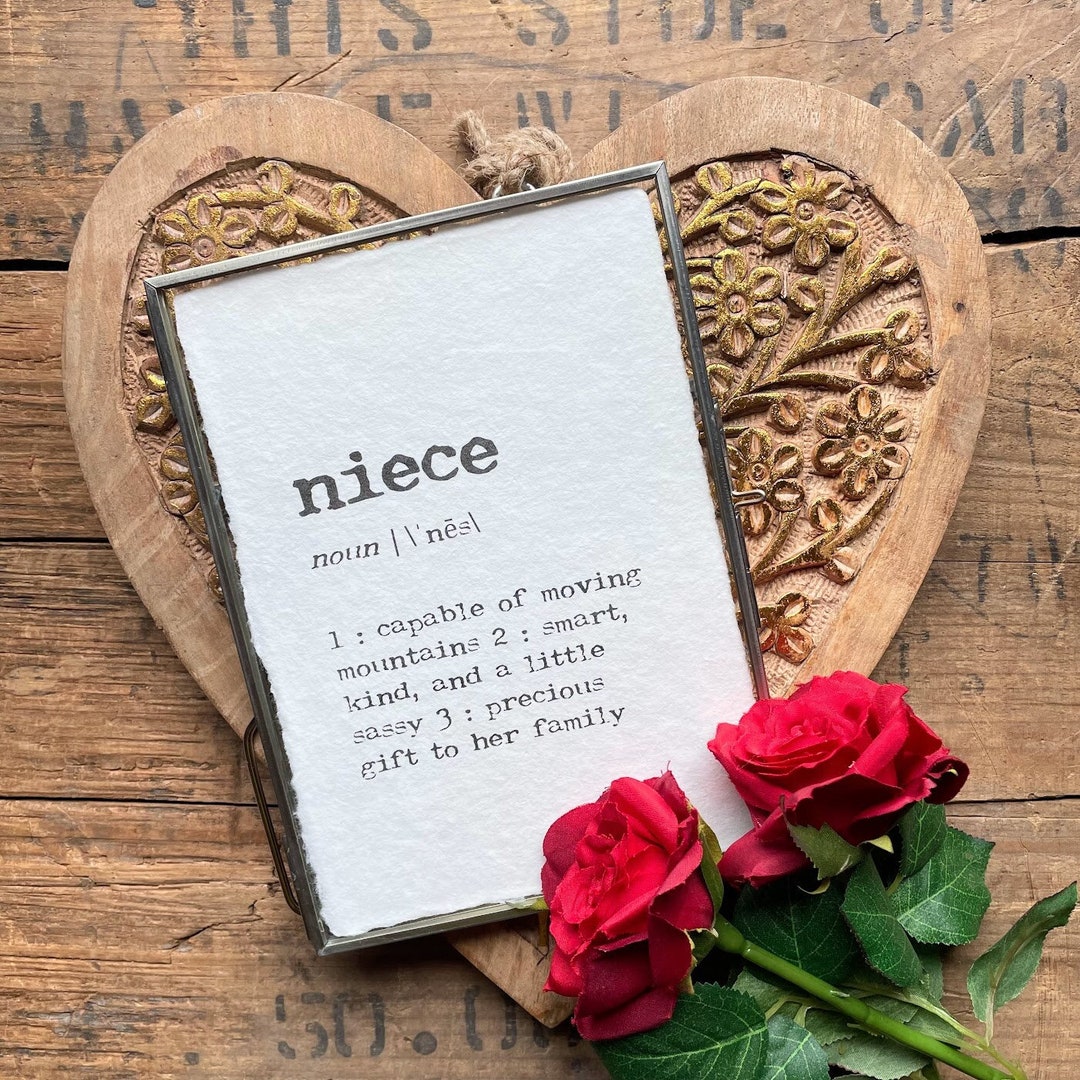 Niece Definition Print in Typewriter Font on 5x7, 8x10, 11x14 Handmade ...