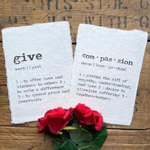 Give Definition Print in Typewriter Font on 5x7, 8x10, 11x14 Handmade ...