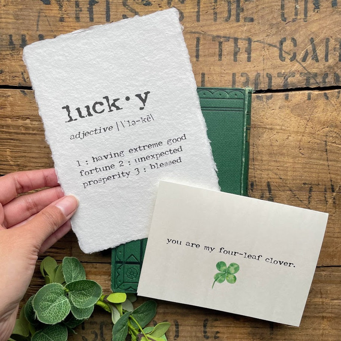 Lucky Definition Print in Typewriter Font on 5x7, 8x10, 11x14 Handmade ...