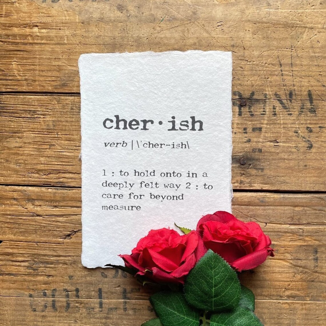 Cherish Definition Print in Typewriter Font on 5x7, 8x10, 11x14 ...