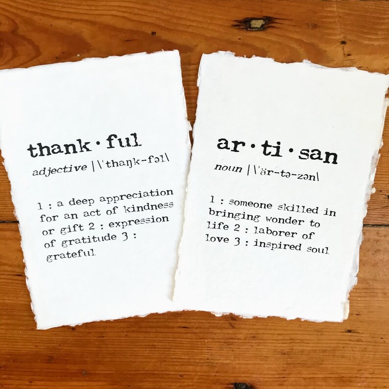 Thankful Definition Print in Typewriter Font on 5x7 8x10 - Etsy