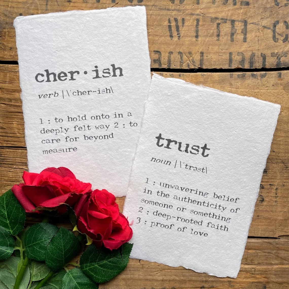 Cherish Definition Print in Typewriter Font on 5x7, 8x10, 11x14 ...