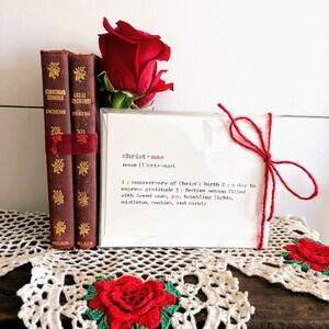 Christmas Definition Greeting Card in Typewriter Font With Envelope and ...