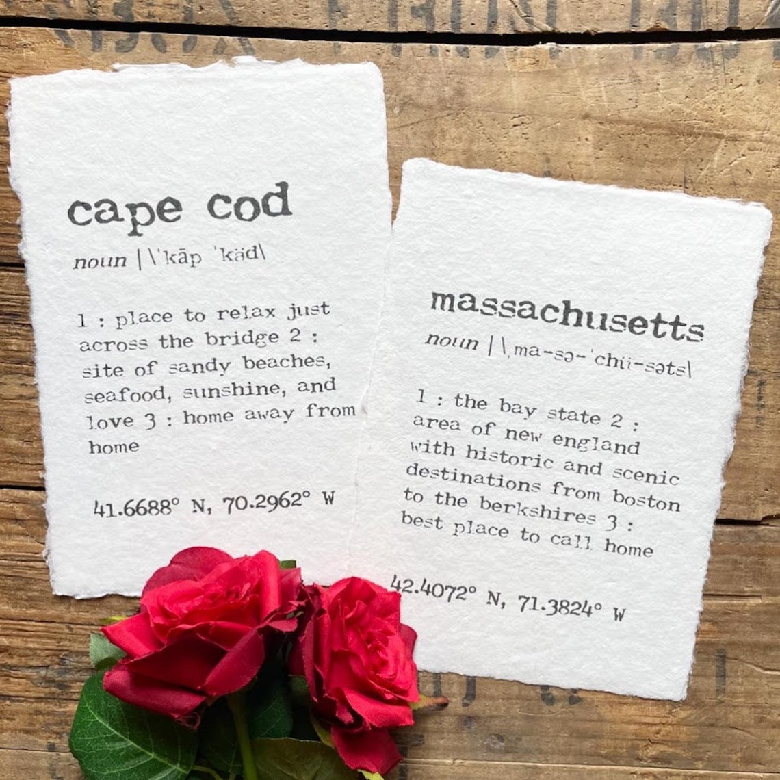 Cape Cod Massachusetts Definition Print in Typewriter Font on - Etsy