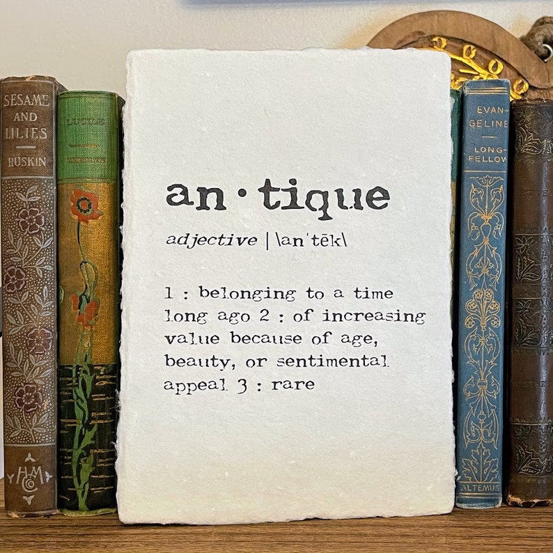 Antique Definition Print in Typewriter Font on 5x7 8x10 - Etsy