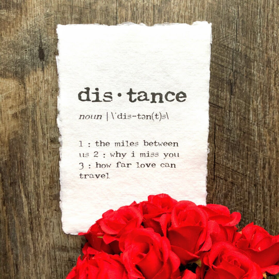 Distance Definition Print in Typewriter Font on 5x7, 8x10, 11x14 ...