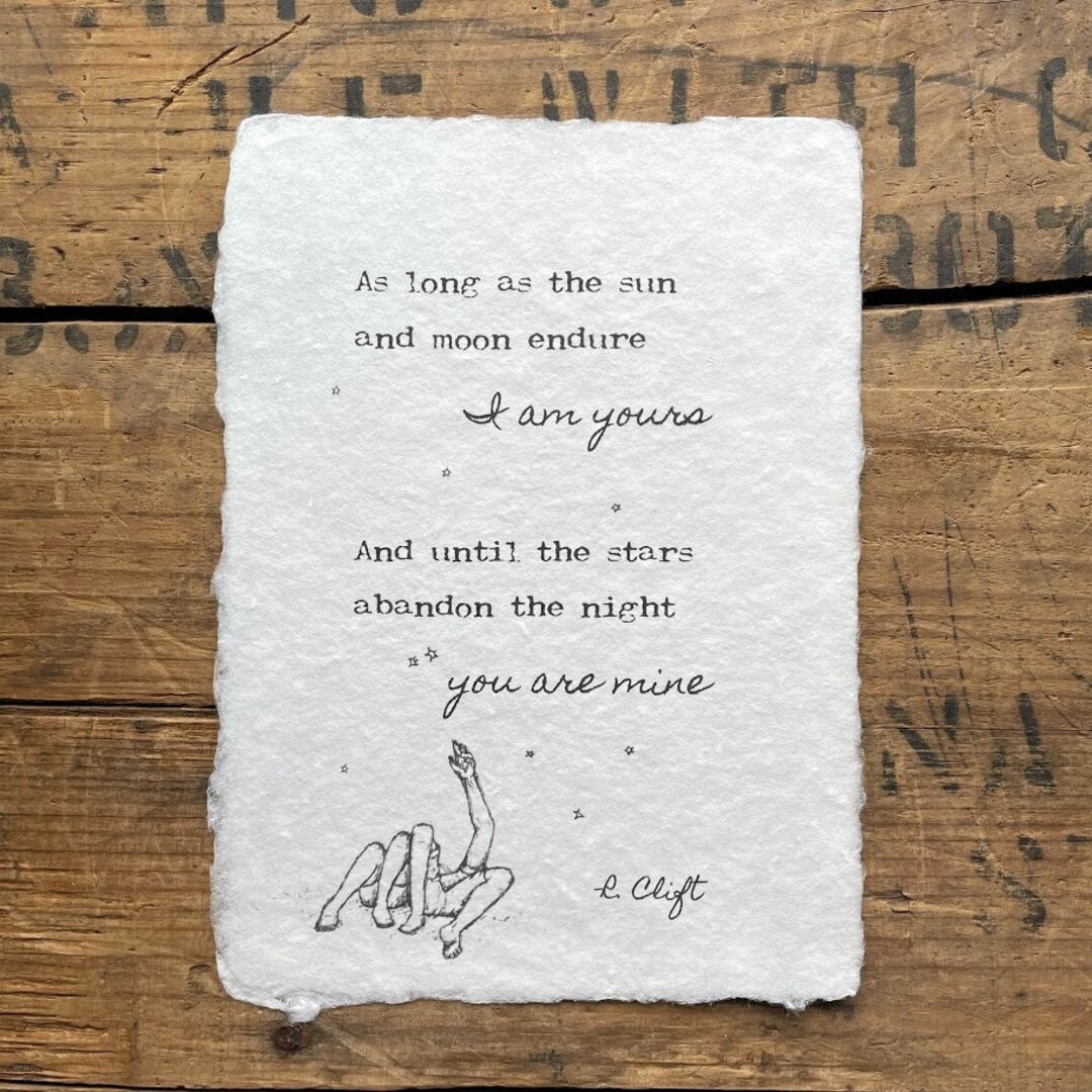 I Am Yours and You Are Mine Poem by R. Clift on 5x7, 8x10, 11x14 ...