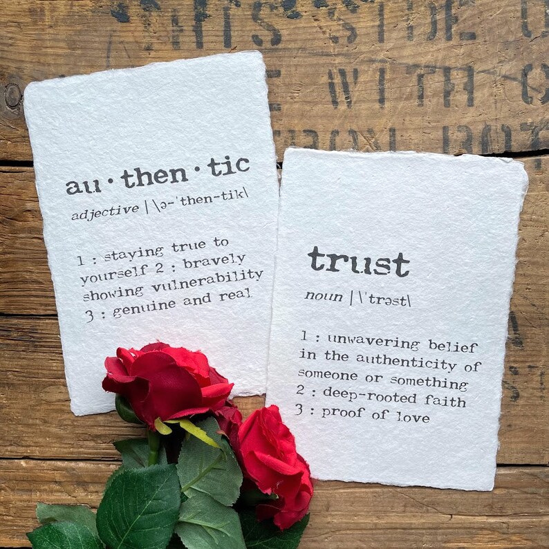 Authentic Definition Print in Typewriter Font on 5x7 8x10 - Etsy