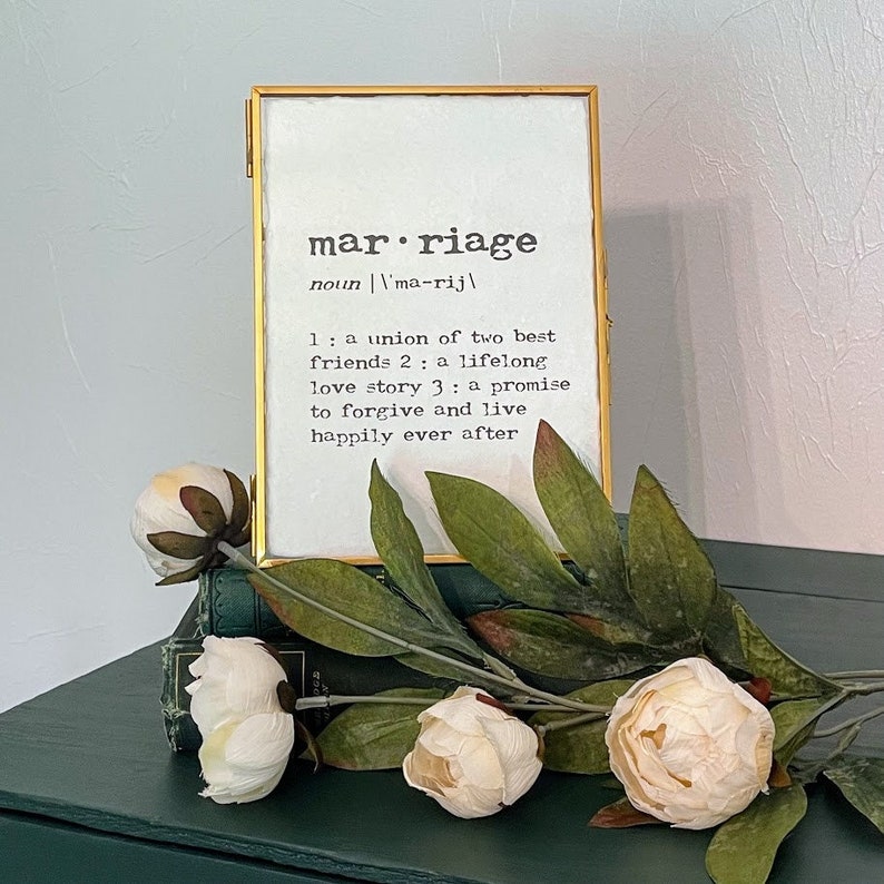 Marriage Definition Print in Typewriter Font on 5x7 8x10 - Etsy