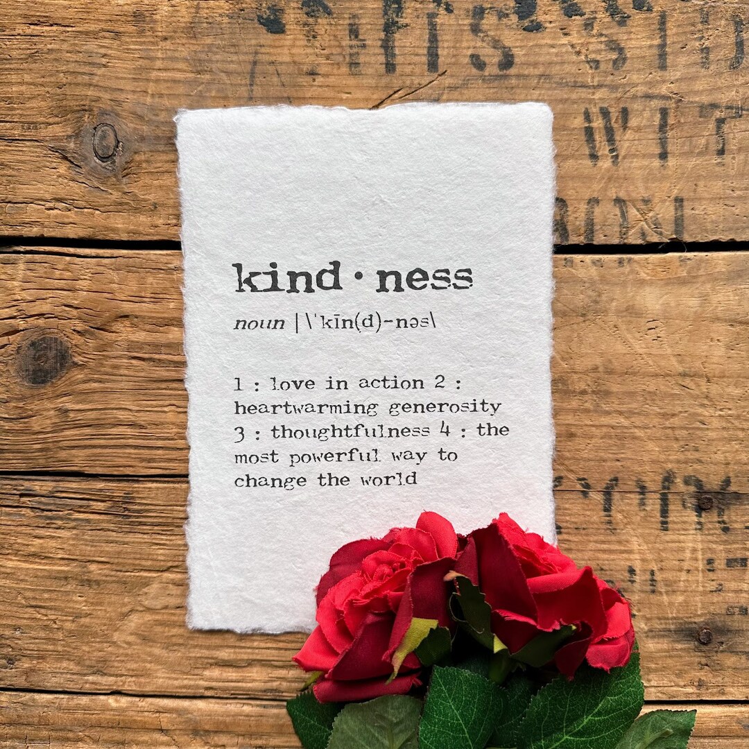 Kindness Definition Print in Typewriter Font, 5x7, 8x10, 11x14 Handmade ...