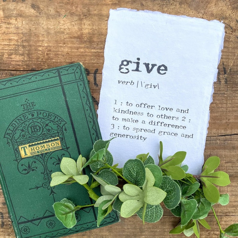 Give Definition Print in Typewriter Font on 5x7 8x10 11x14 - Etsy