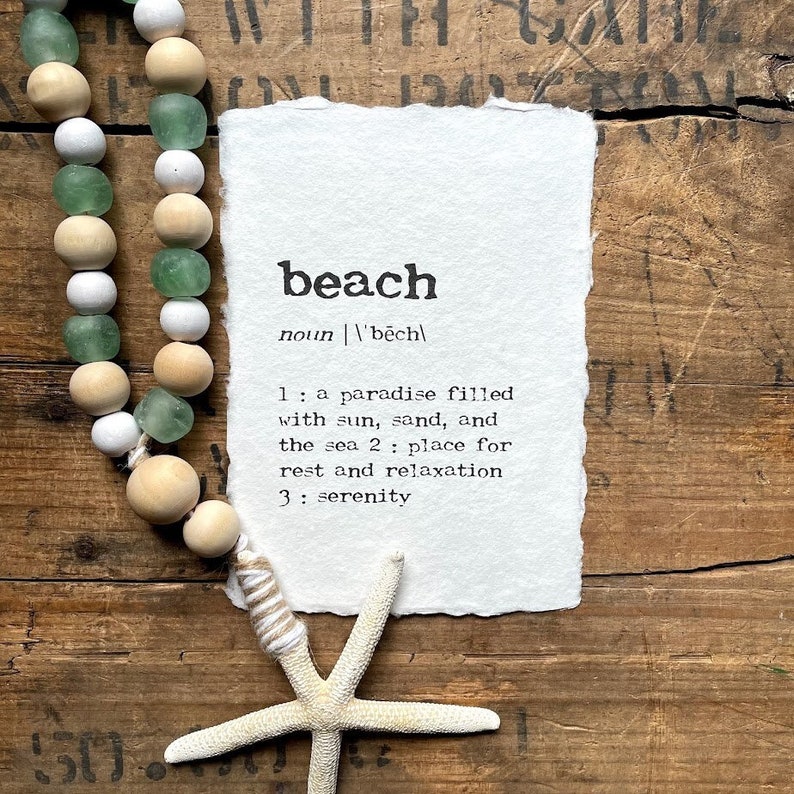 Beach Definition Print in Typewriter Font on 5x7 8x10 or - Etsy