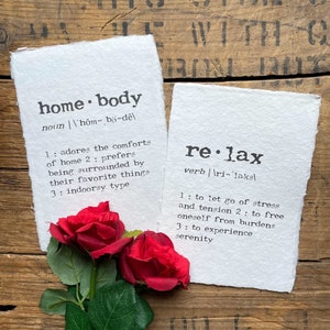 Homebody Definition Print in Typewriter Font on 5x7, 8x10, 11x14 ...