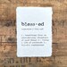 Blessed Definition Print in Typewriter Font on 5x7, 8x10, 11x14 ...