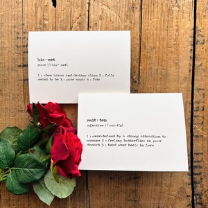 Smitten Definition Greeting Card in Typewriter Font With Envelope and ...