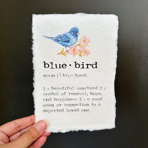 Bluebird Definition Print in Typewriter Font on 5x7, 8x10, 11x14 ...