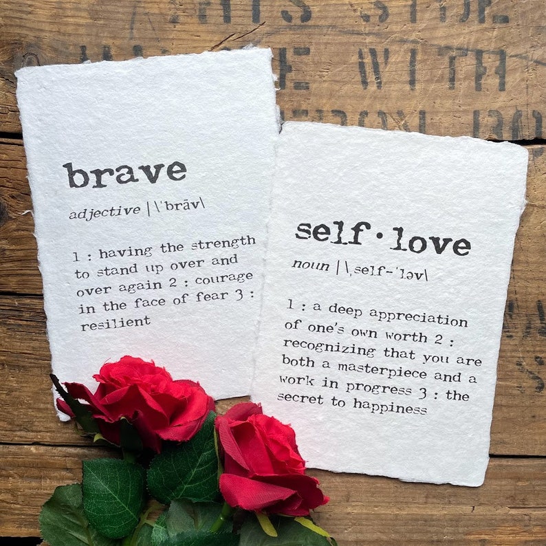Brave Definition Print in Typewriter Font on 5x7 8x10 11x14 - Etsy