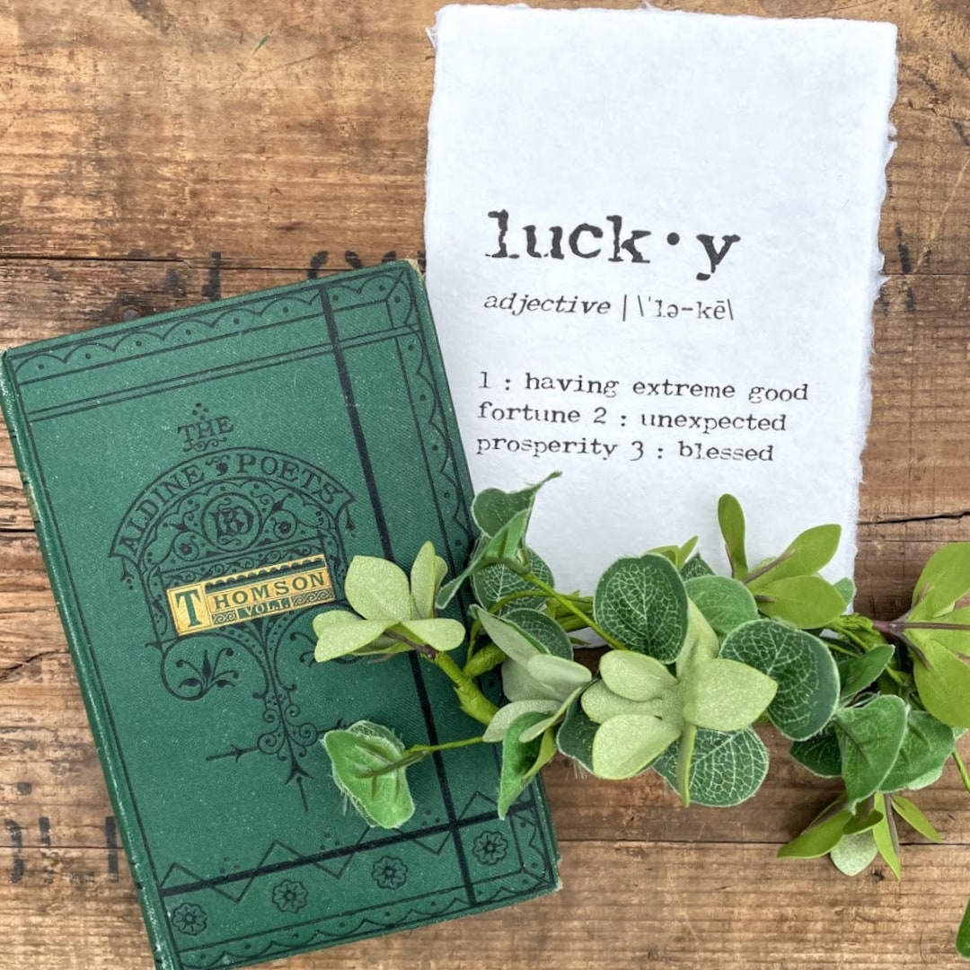 Lucky Definition Print in Typewriter Font on 5x7, 8x10, 11x14 Handmade ...