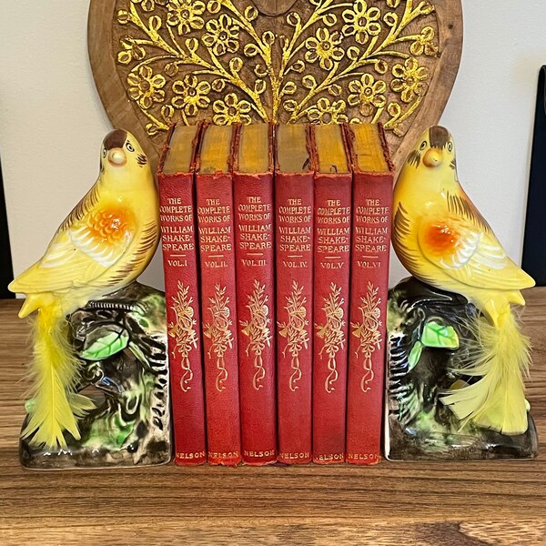 Ceramic Bird Bookends - Etsy