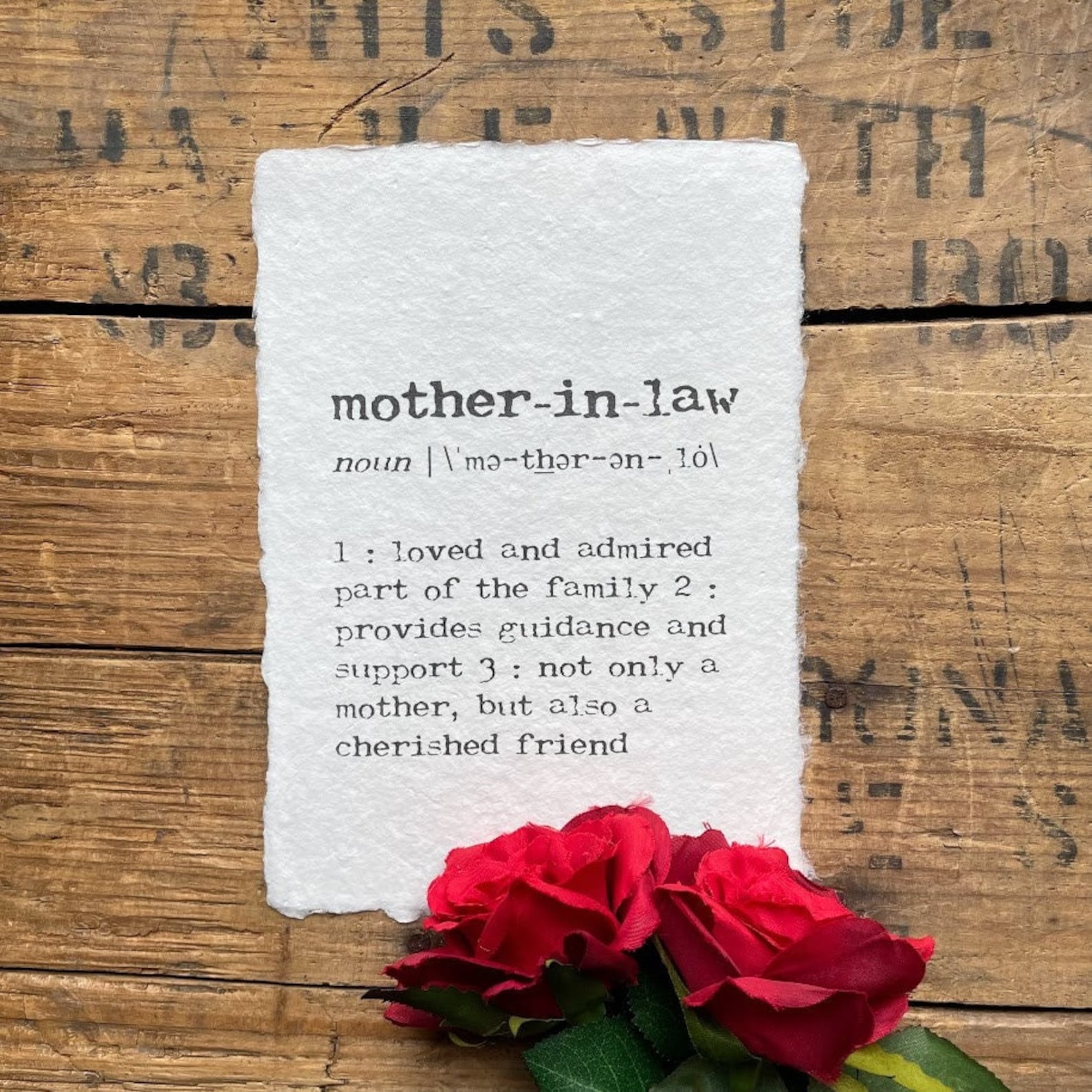 Mother-in-law Definition Print in Typewriter Font on 5x7, 8x10, 11x14 ...