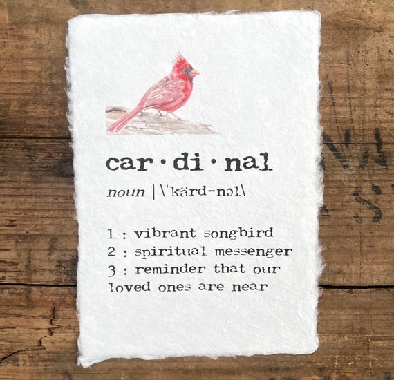 Cardinal Definition Print in Typewriter Font on 5x7 8x10 - Etsy