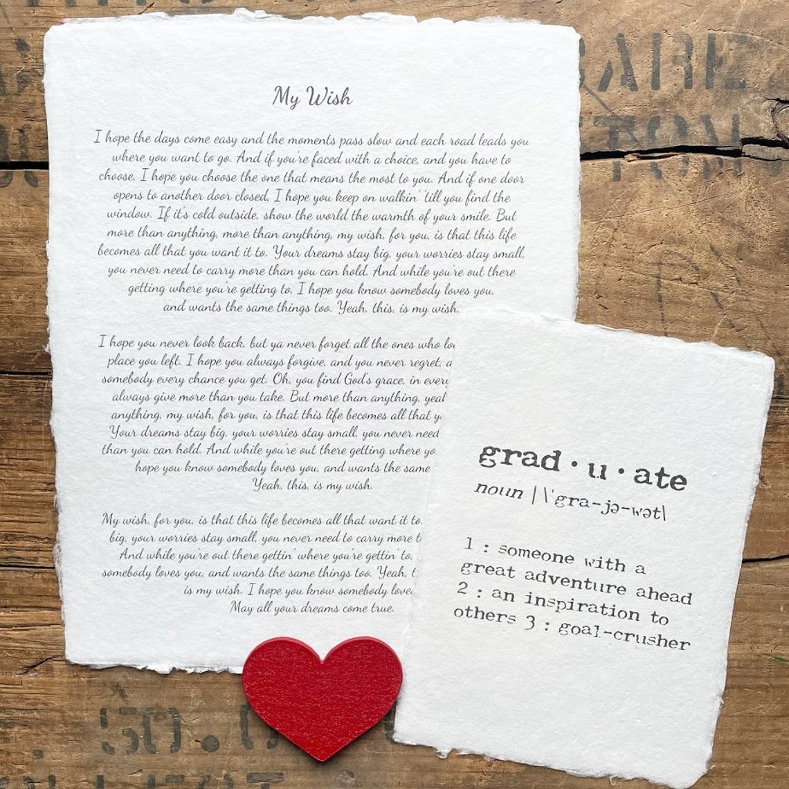Graduate Definition Print in Typewriter Font on 5x7, 8x10, 11x14 ...