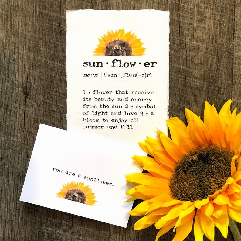 You Are a Sunflower Compliment Greeting Card in Typewriter - Etsy