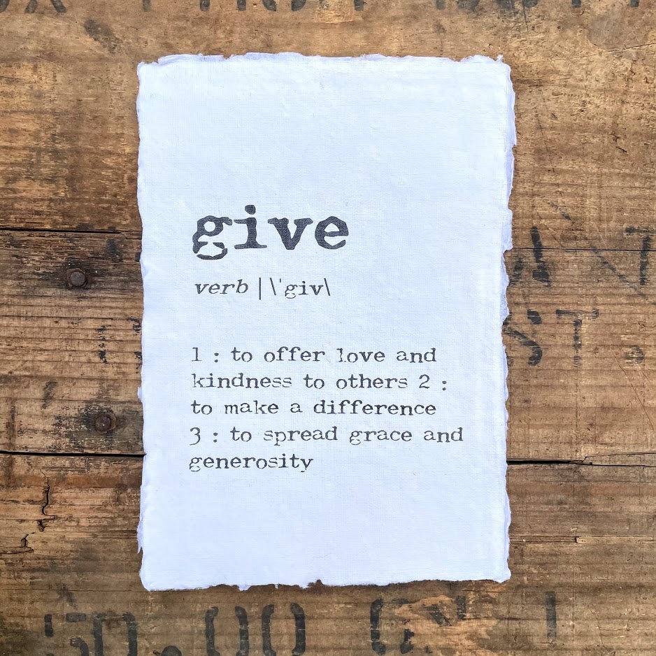 Give Definition Print in Typewriter Font on 5x7 8x10 11x14 - Etsy Canada