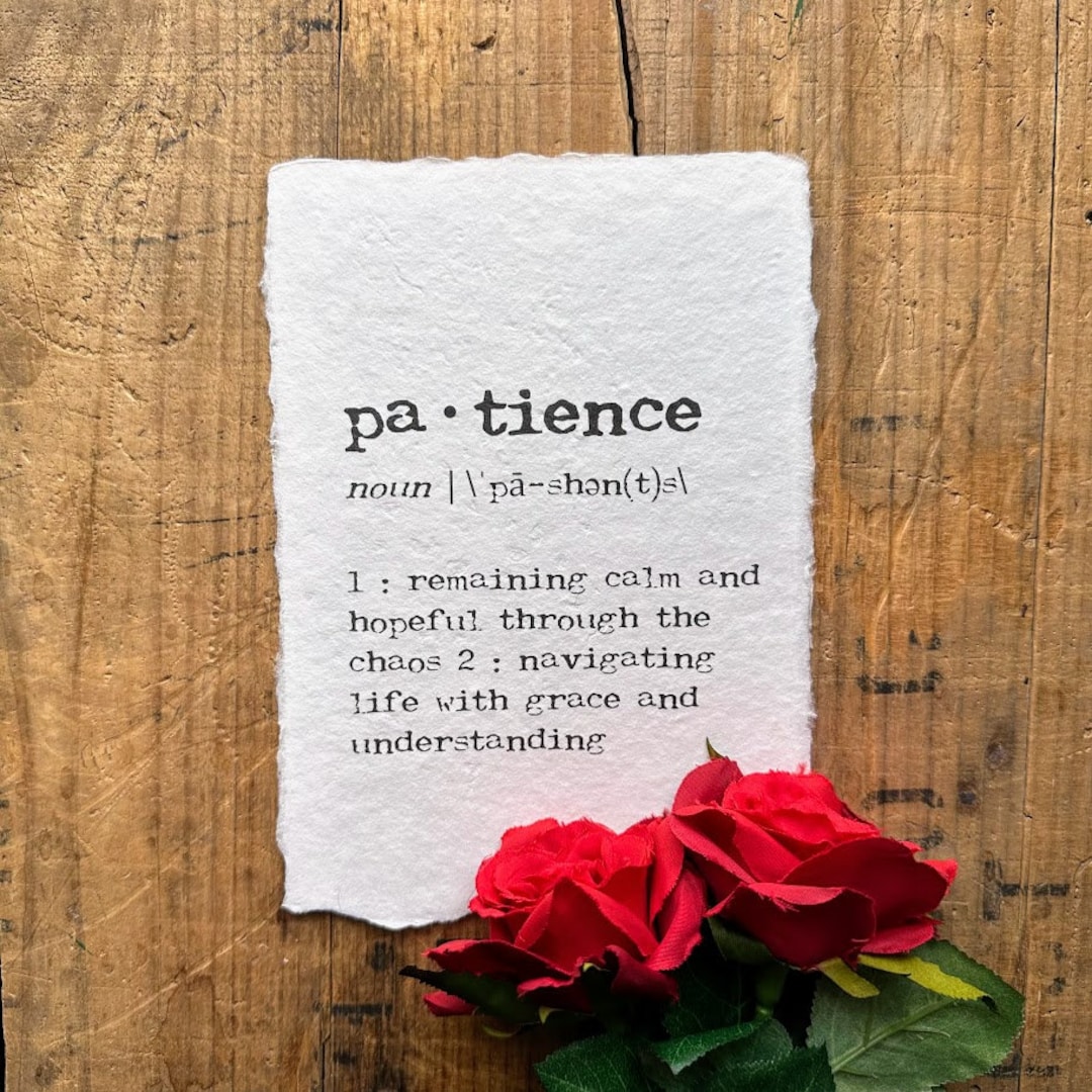 Patience Definition Print in Typewriter Font on 5x7, 8x10, 11x14 ...