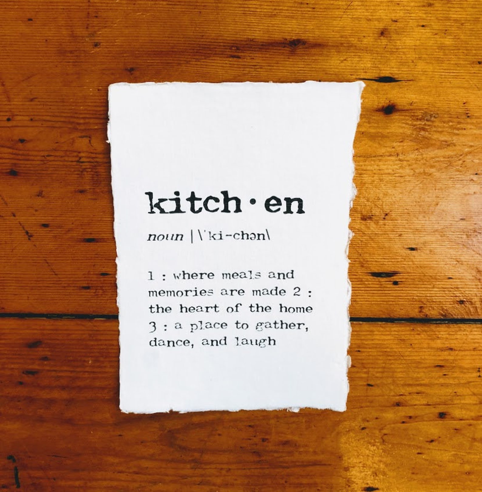 Kitchen Definition Print in Typewriter Font on 5x7 or 8x10 | Etsy