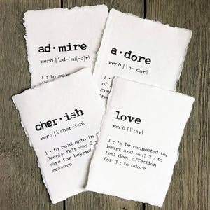 Adore Definition Print in Typewriter Font on 5x7, 8x10, 11x14 Handmade ...