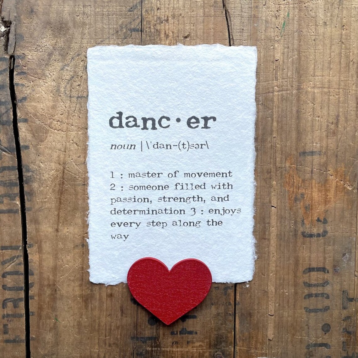 Dancer definition print in typewriter font on 5x7 or 8x10 | Etsy