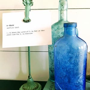 Adore Definition Greeting Card in Typewriter Font With Envelope and ...