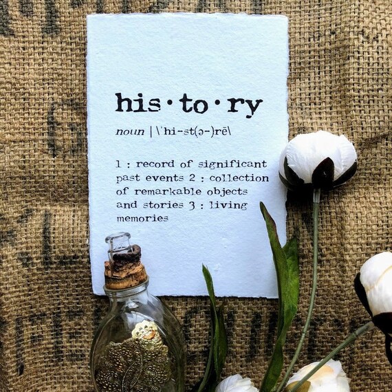 History definition print in typewriter font on 5x7 or 8x10 | Etsy