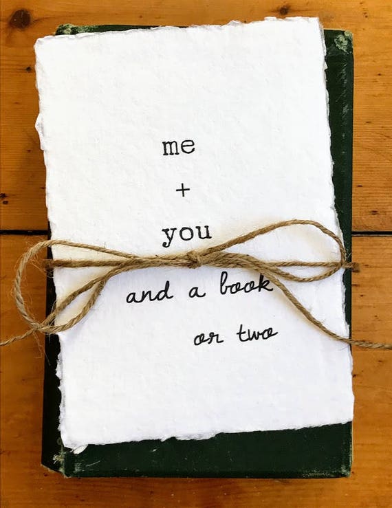 Me Plus You and a Book or Two Original Quote Print on 5x7 or | Etsy
