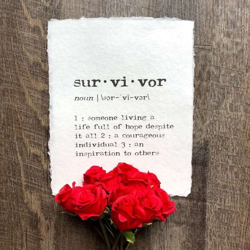 Survivor Definition Print in Typewriter Font on 5x7, 8x10, or 11x14 ...