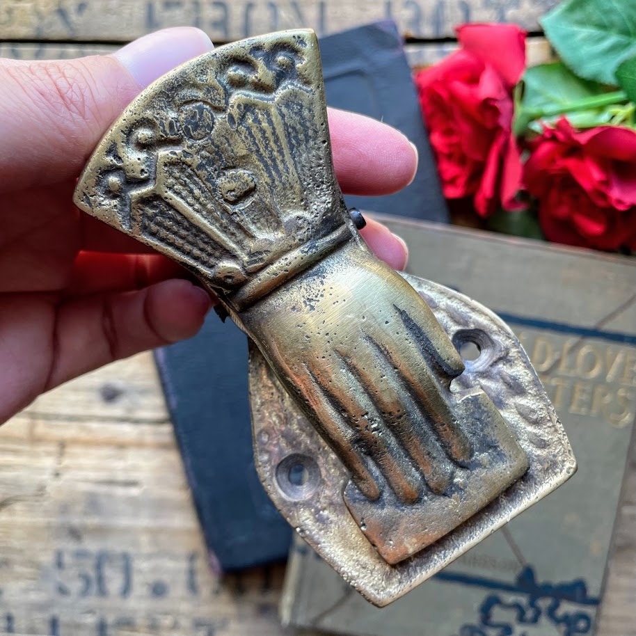 Vintage Brass Victorian Hand Paper Clip Gold Ornate Finish - Etsy