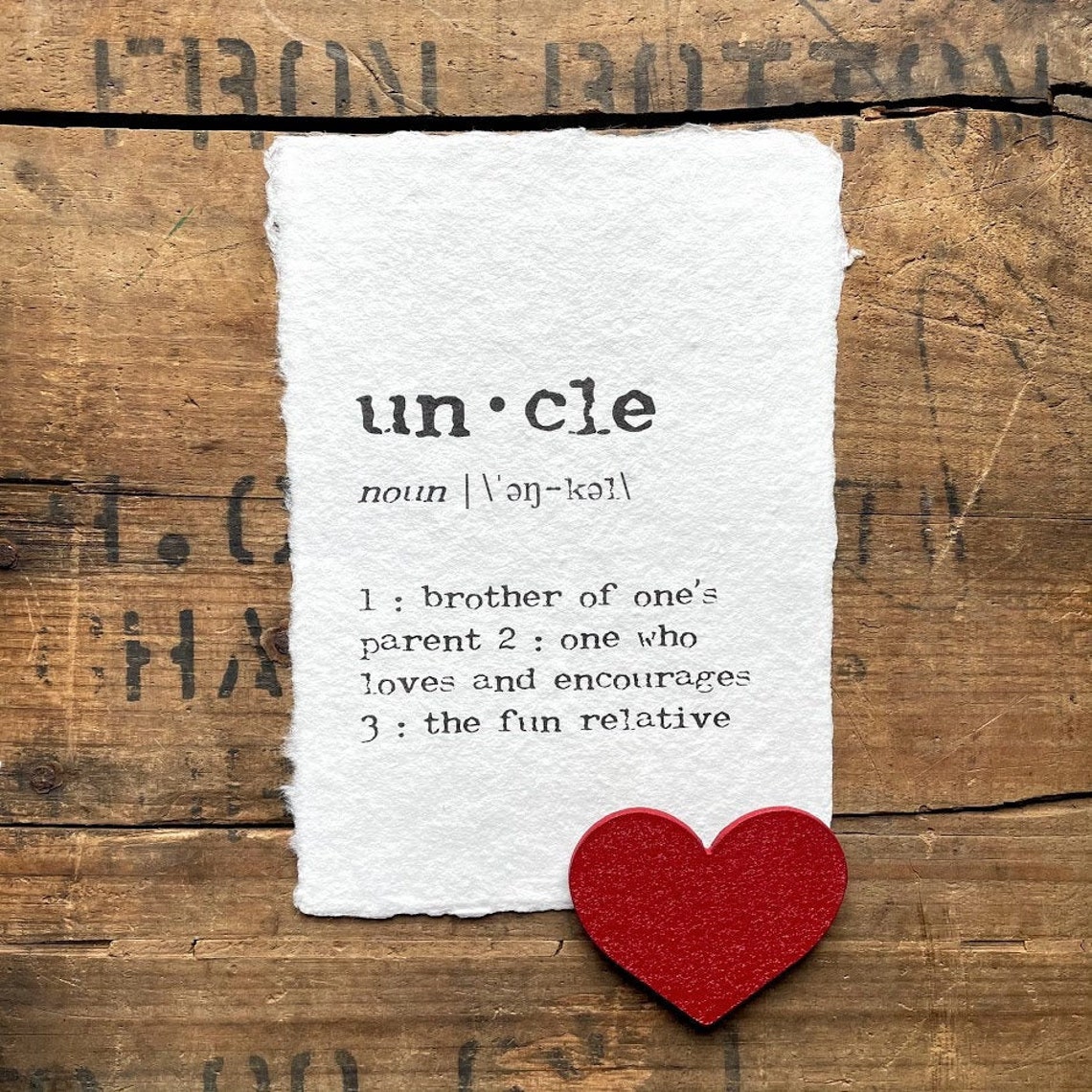 Uncle Definition Print in Typewriter Font on 5x7 8x10 11x14 - Etsy