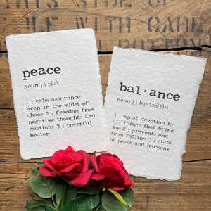 Balance Definition Print in Typewriter Font on 5x7, 8x10, 11x14 ...