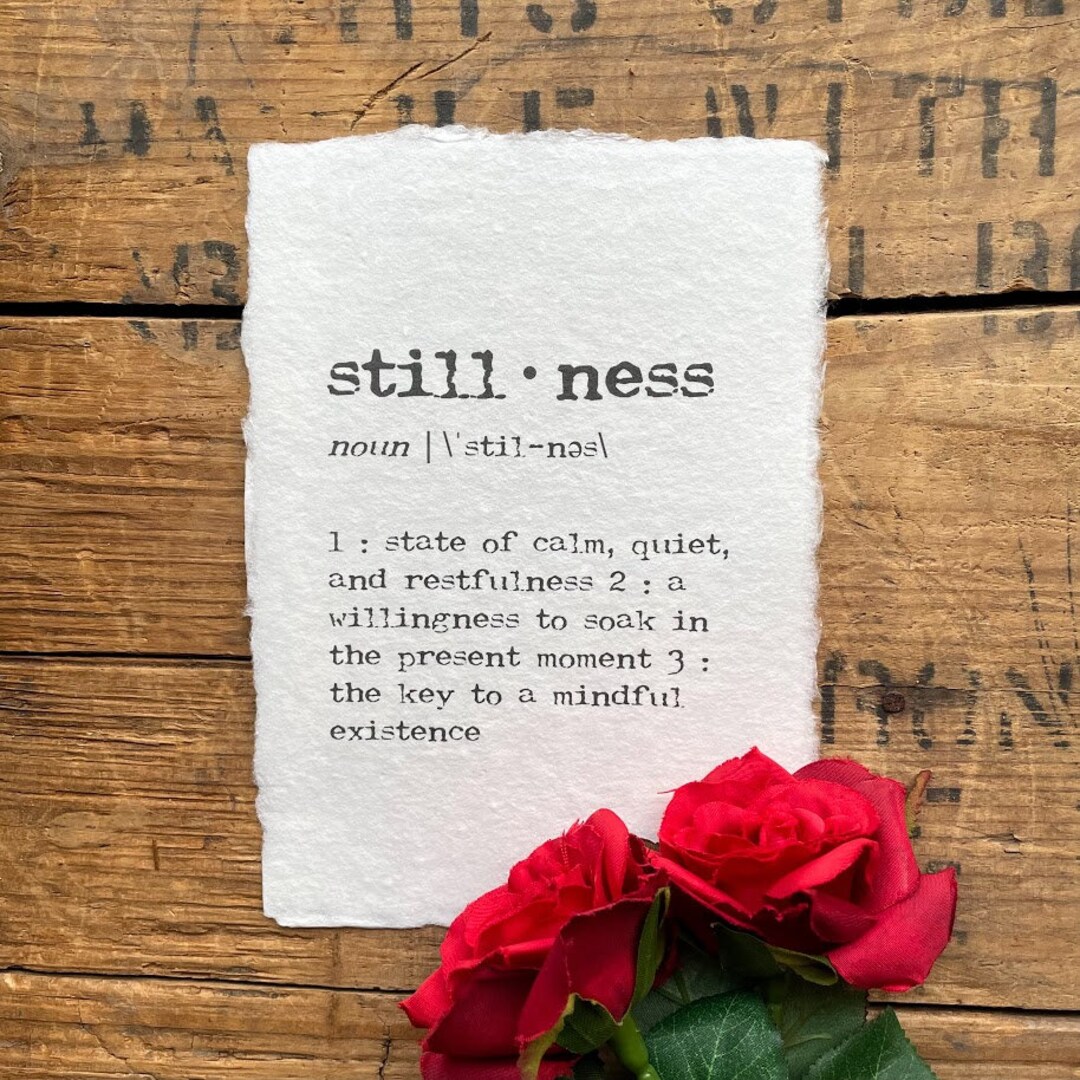 Stillness Definition Print in Typewriter Font on 5x7, 8x10, 11x14 ...