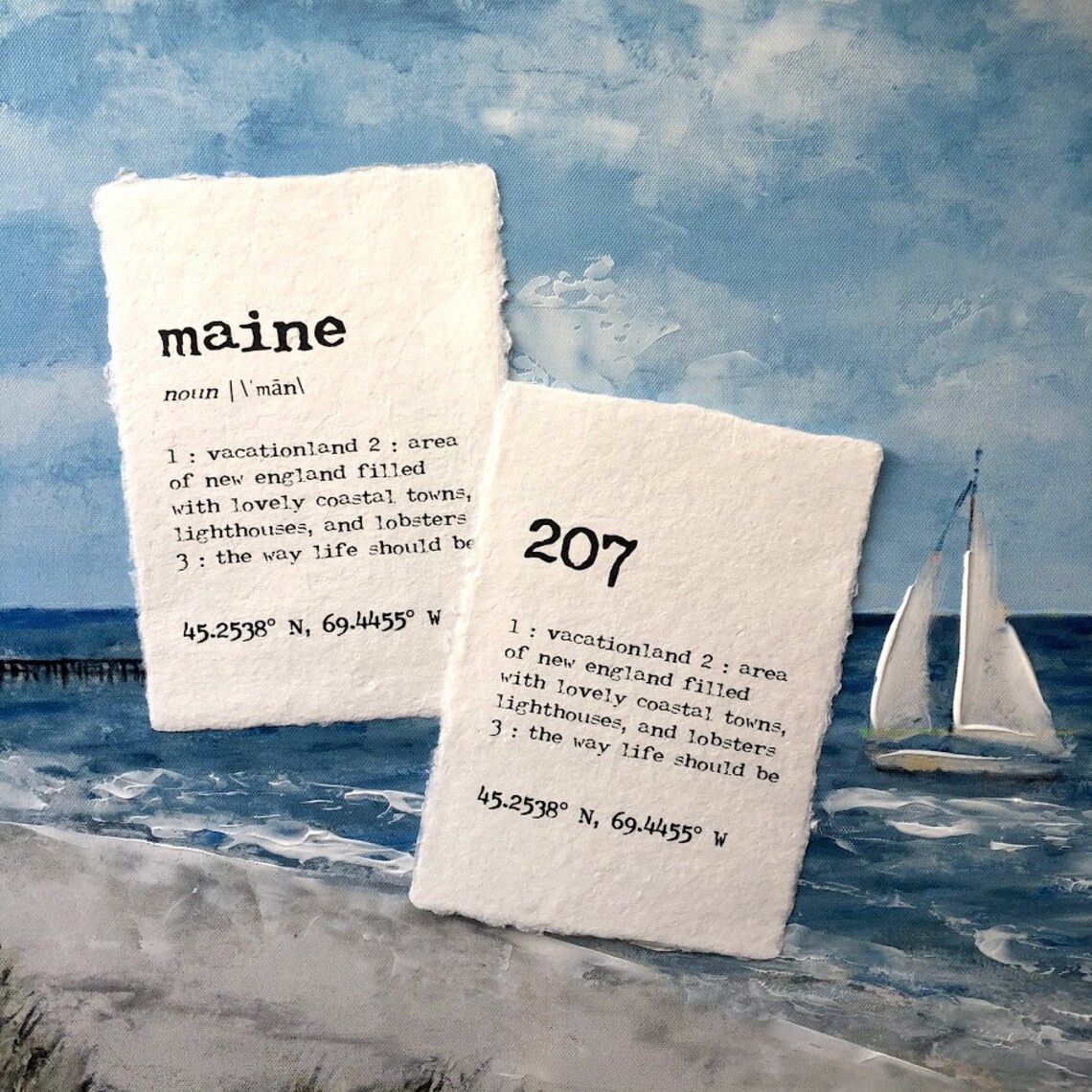 Maine OR 207 Area Code Definition Print in Typewriter Font on 5x7, 8x10 ...