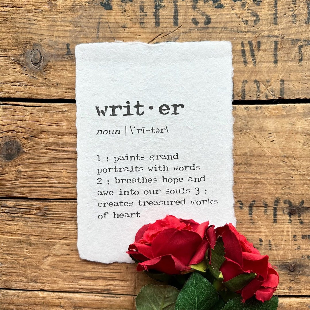 Writer Definition Print in Typewriter Font on 5x7, 8x10, 11x14 Handmade ...
