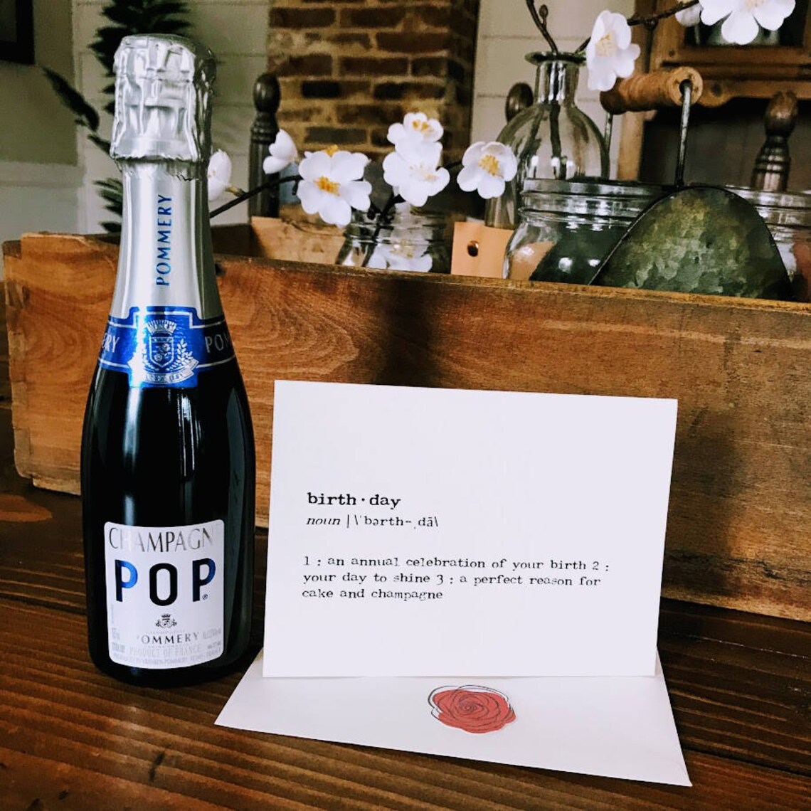 Birthday Definition Greeting Card in Typewriter Font With - Etsy