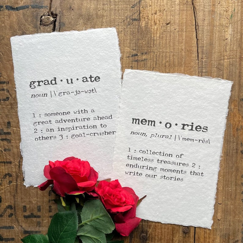 Graduate Definition Print in Typewriter Font on 5x7 8x10 - Etsy